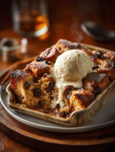 Classic Brandy Bread Pudding Recipe : Warm, Spiced & Boozy Dessert