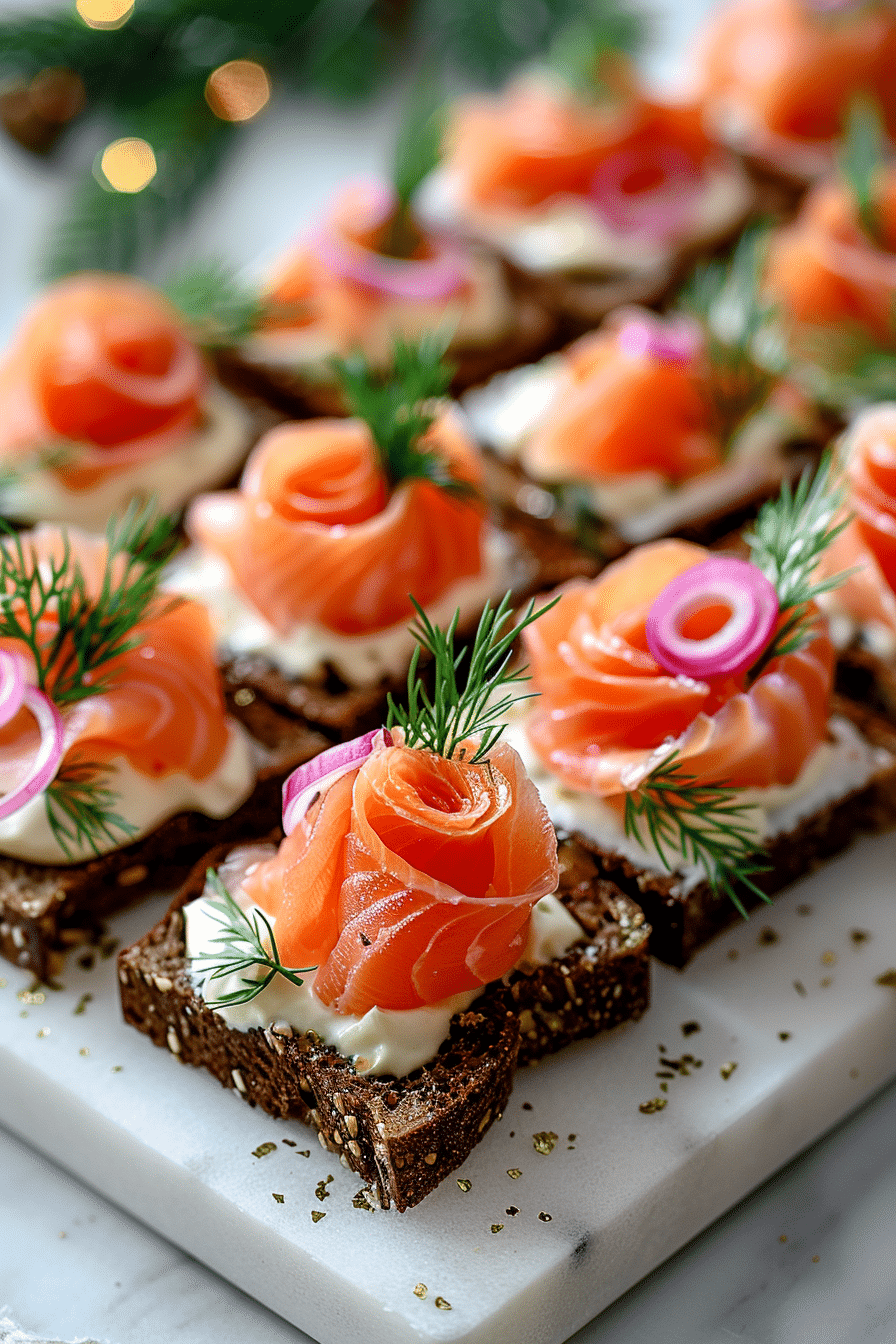 Easy Smoked Salmon Canapés in 20 Minutes - deliciousavors