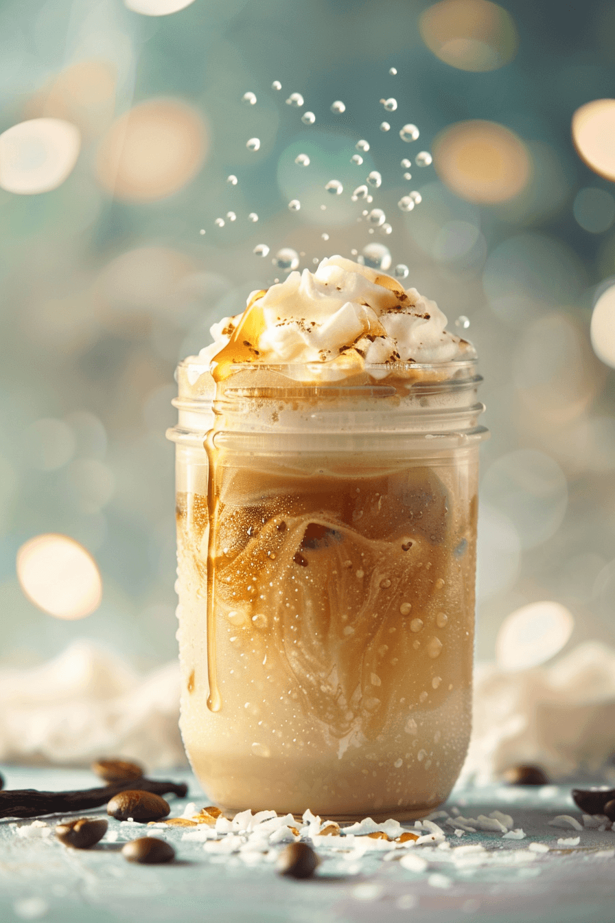 Iced Coconut Milk Latte: Healthy Starbucks Copycat - deliciousavors